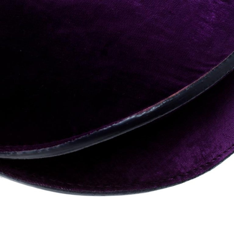 Nina Ricci Purple Velvet Kuti Hobo For Sale at 1stDibs