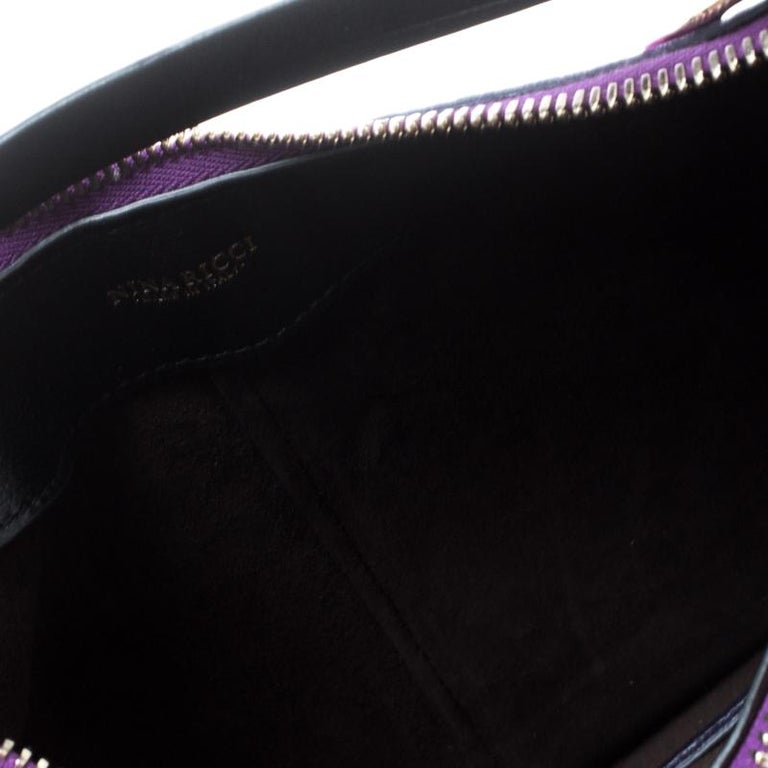 Nina Ricci Purple Velvet Kuti Hobo For Sale at 1stDibs