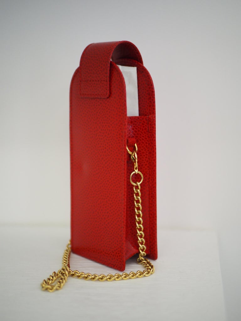 Nina Ricci red small shoulder bag handbag For Sale at 1stDibs