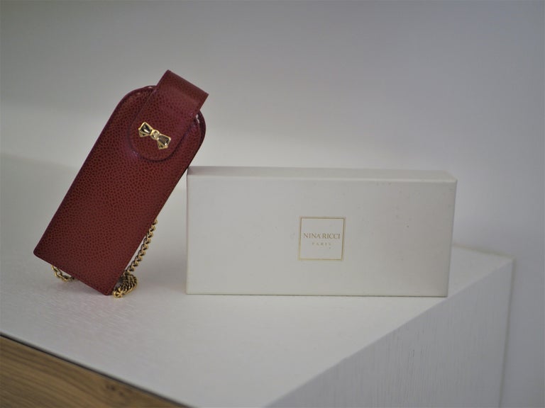 Nina Ricci red small shoulder bag handbag For Sale at 1stDibs
