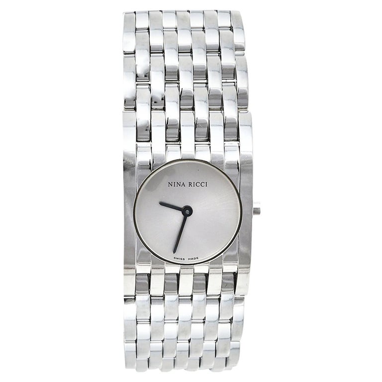 Nina Ricci Silver Stainless Steel N00113 Women's Wristwatch 25 mm at ...