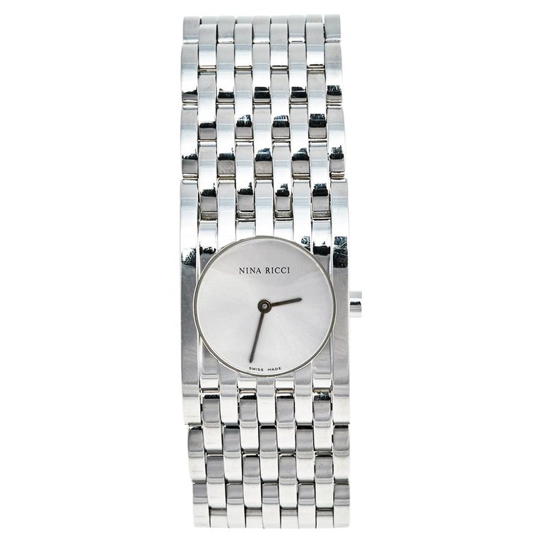 Nina Ricci Silver Stainless Steel N00113 Women's Wristwatch 25 mm at ...
