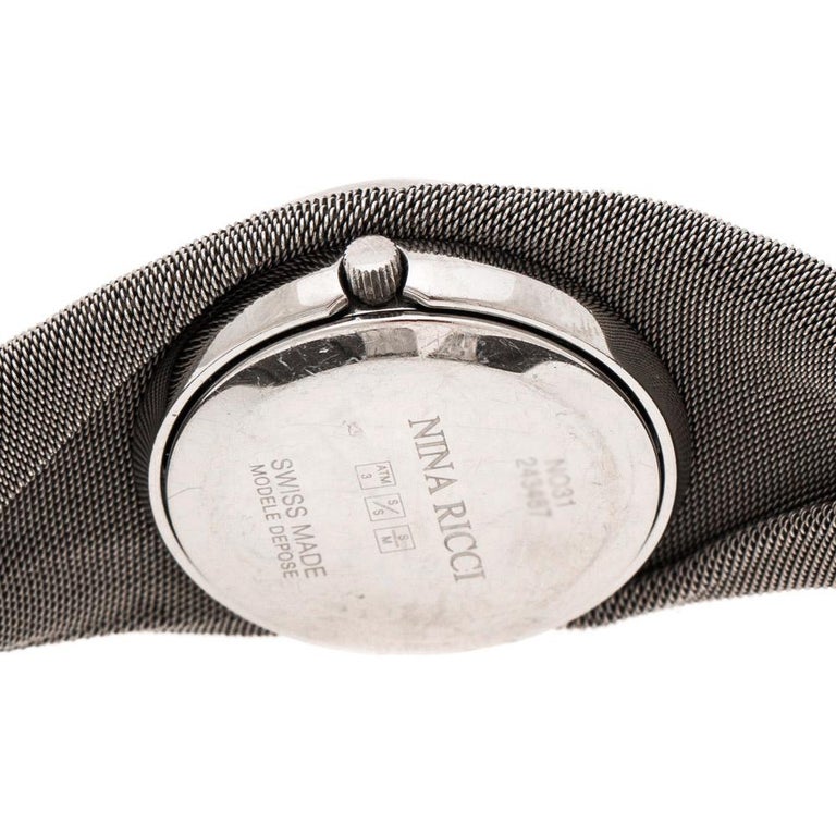 Nina Ricci Silver White Stainless Steel NO31 Women's Wristwatch 28 mm ...