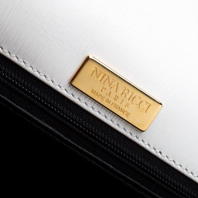 Nina Ricci White Leather Flap Shoulder Bag at 1stDibs