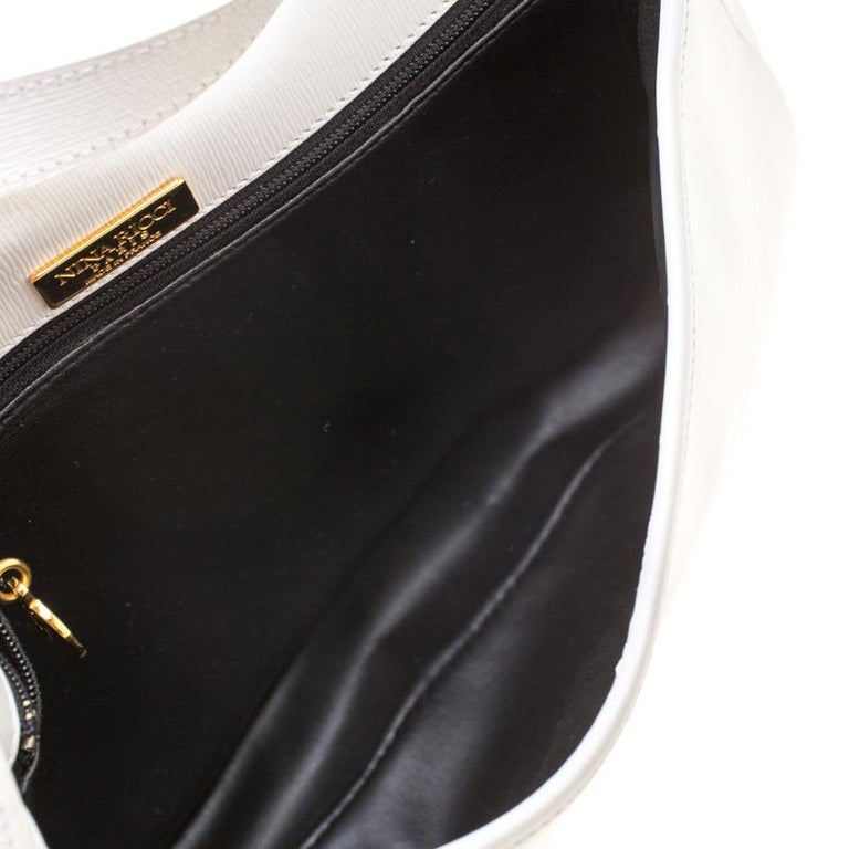 Nina Ricci White Leather Flap Shoulder Bag at 1stDibs