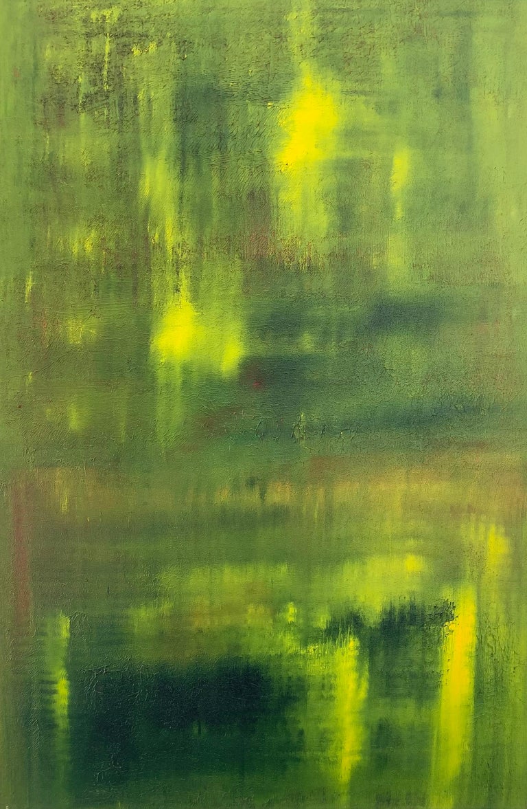 Nina Weintraub - Yellow Angels - acrylic on canvas For Sale at 1stDibs