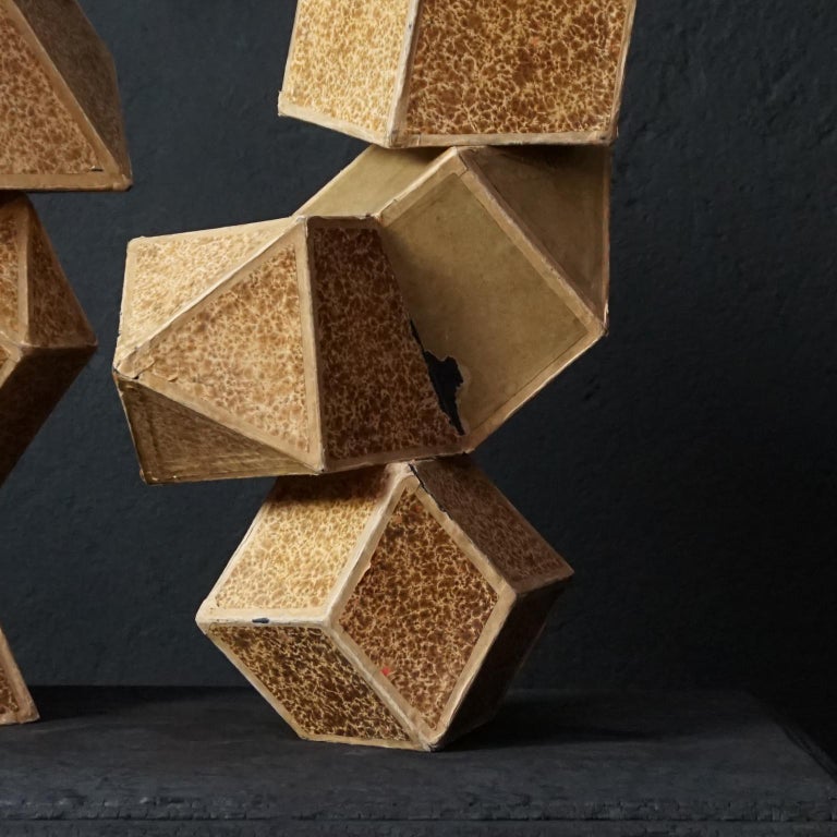 Nine 1920s Geometric Cardboard Science Crystals School Teaching ...
