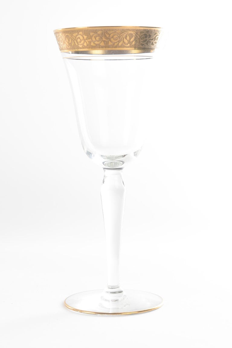 Nine Elegant Gold Trimmed Vintage Goblets, Tall, circa 1960 at 1stDibs ...