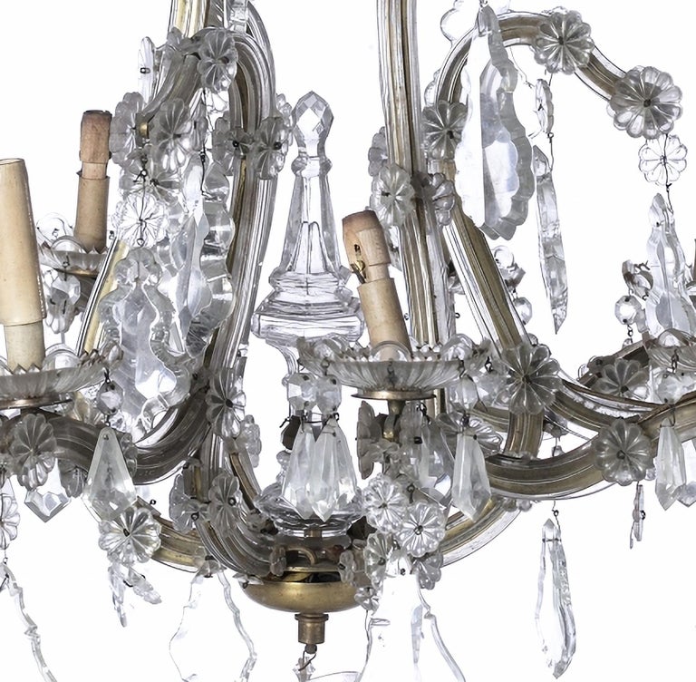Nine Light Chandelier Portuguese Began 20th Century For Sale at 1stDibs