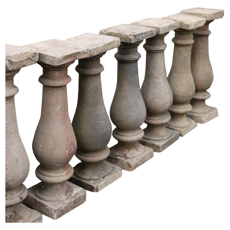 Nine Reclaimed English Carved Balustrades For Sale at 1stDibs ...