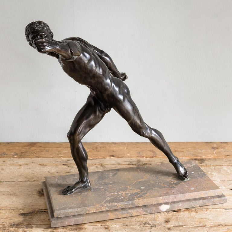 19th Century Bronze Sculpture of the Borghese Gladiator at 1stDibs