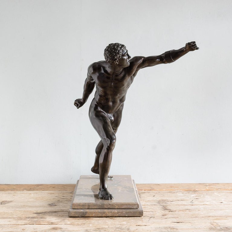 19th Century Bronze Sculpture of the Borghese Gladiator at 1stDibs