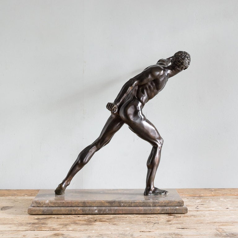 19th Century Bronze Sculpture of the Borghese Gladiator at 1stDibs