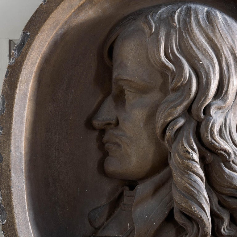 Nineteenth Century Plaster Portrait Medallion of John Hampden For Sale ...