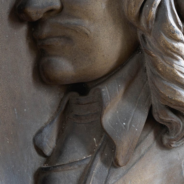 Nineteenth Century Plaster Portrait Medallion of John Hampden For Sale ...