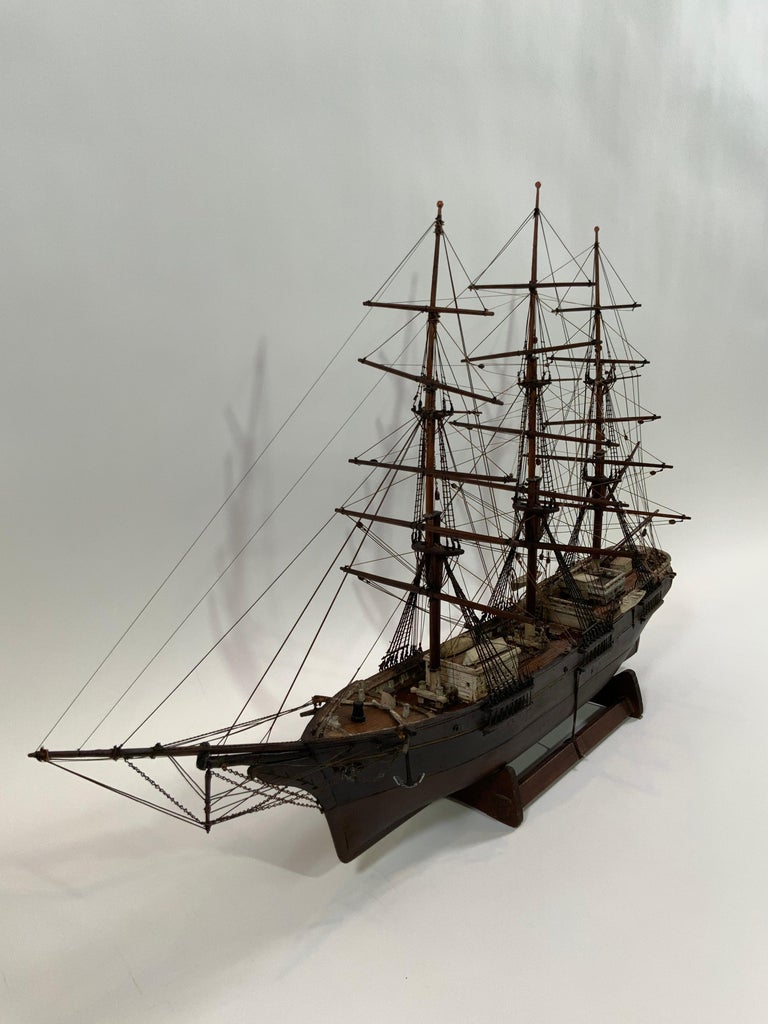 Nineteenth Century Ship Model in Original Paint For Sale at 1stDibs