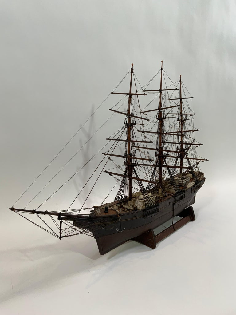 Nineteenth Century Ship Model in Original Paint For Sale at 1stDibs