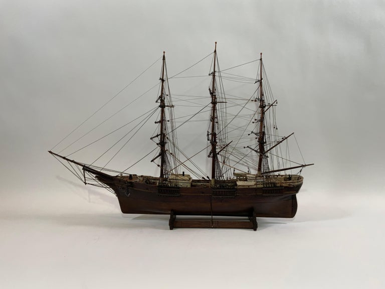 Nineteenth Century Ship Model in Original Paint For Sale at 1stDibs