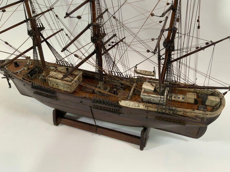 Nineteenth Century Ship Model in Original Paint For Sale at 1stDibs