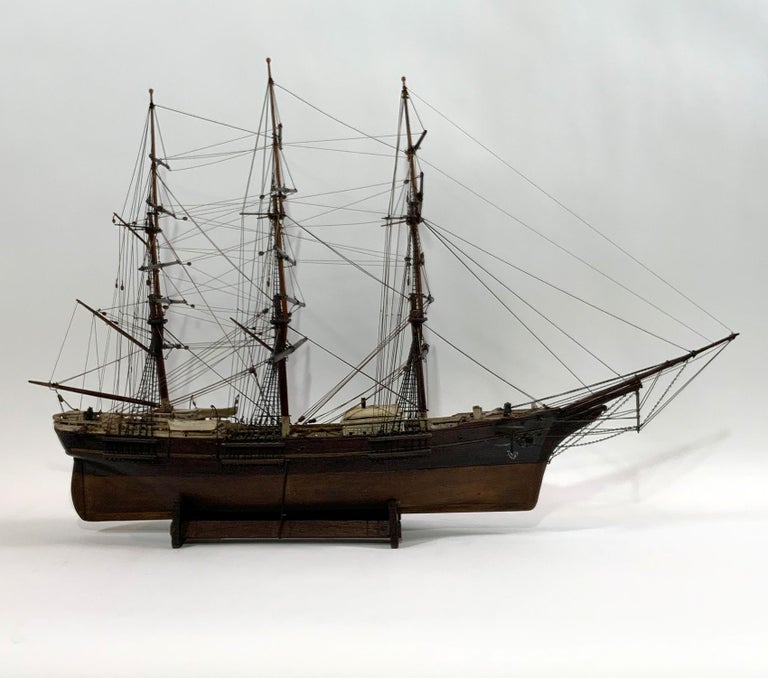 Nineteenth Century Ship Model in Original Paint For Sale at 1stDibs