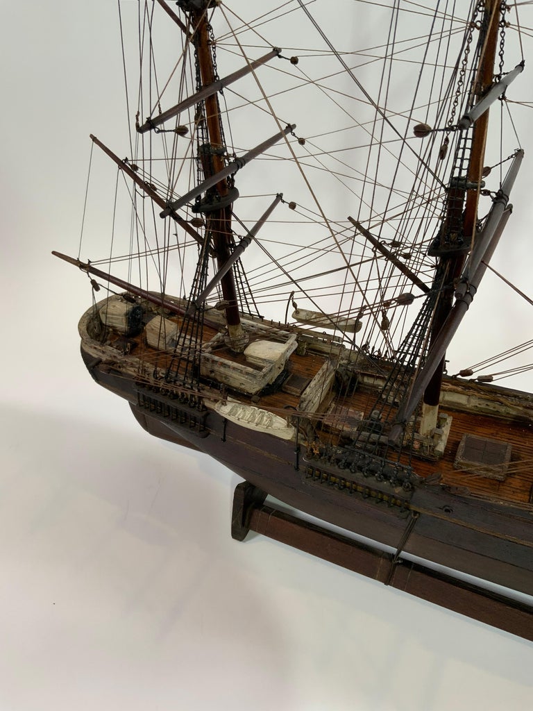Nineteenth Century Ship Model in Original Paint For Sale at 1stDibs
