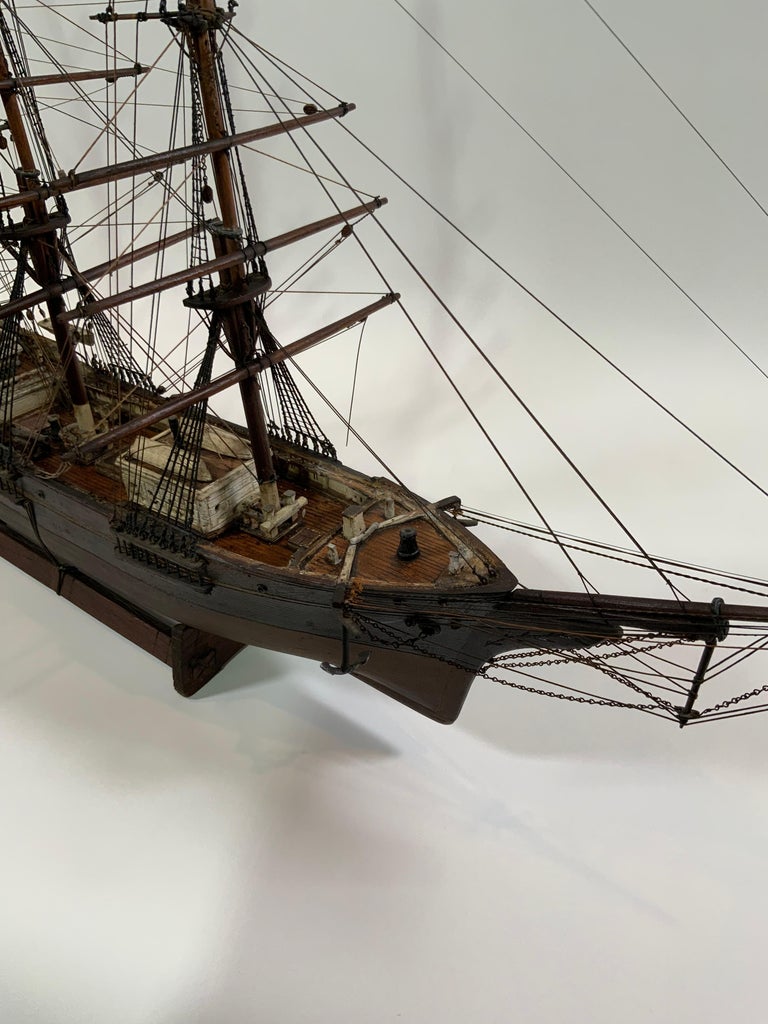 Nineteenth Century Ship Model in Original Paint For Sale at 1stDibs