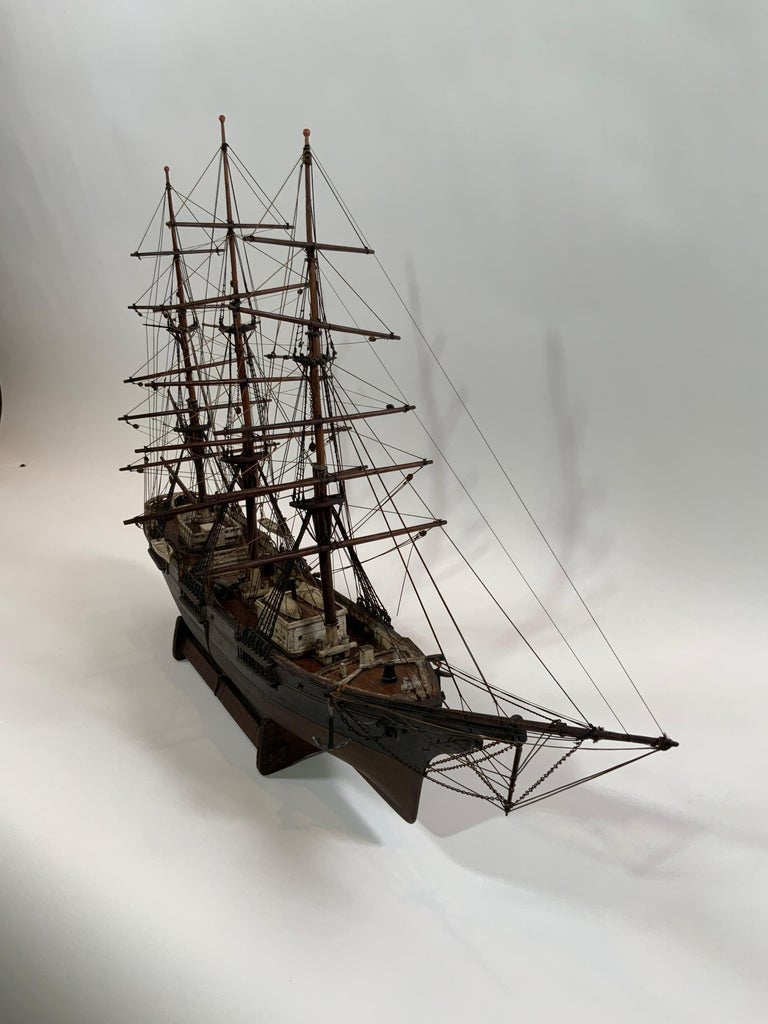 Nineteenth Century Ship Model in Original Paint For Sale at 1stDibs