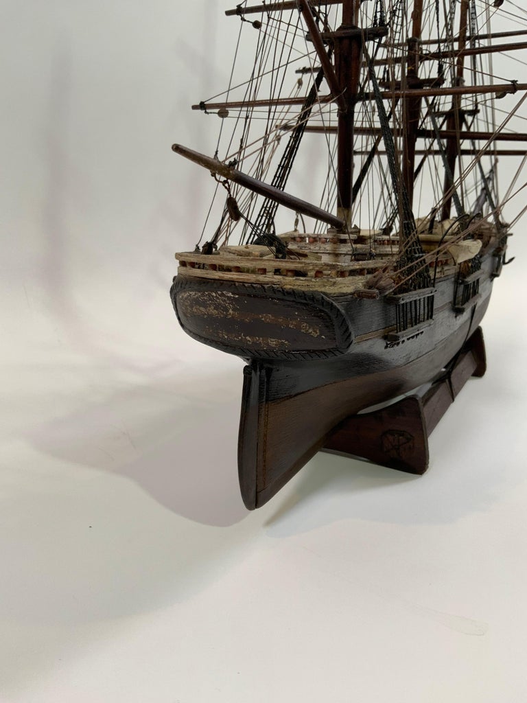 Nineteenth Century Ship Model in Original Paint For Sale at 1stDibs