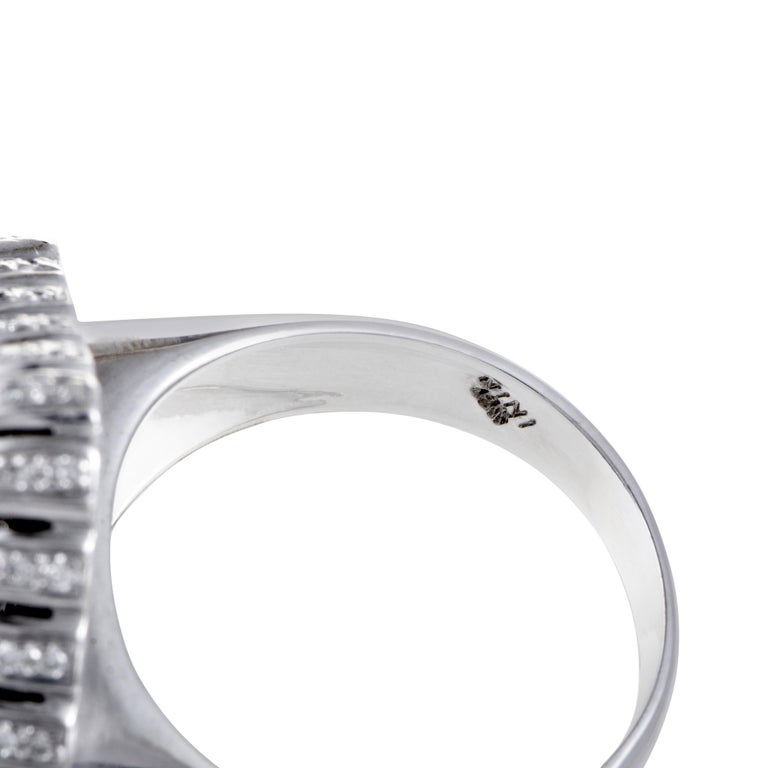 Nini 18 Karat White Gold Diamond Pave Ring at 1stDibs
