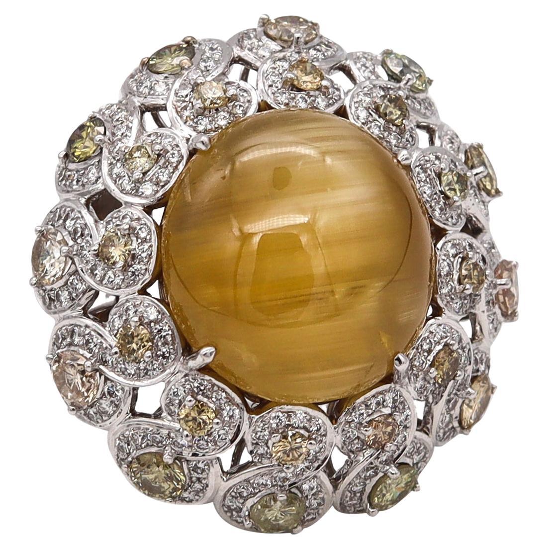 Antique Yellow Beryl Cluster Rings - 1 For Sale at 1stDibs