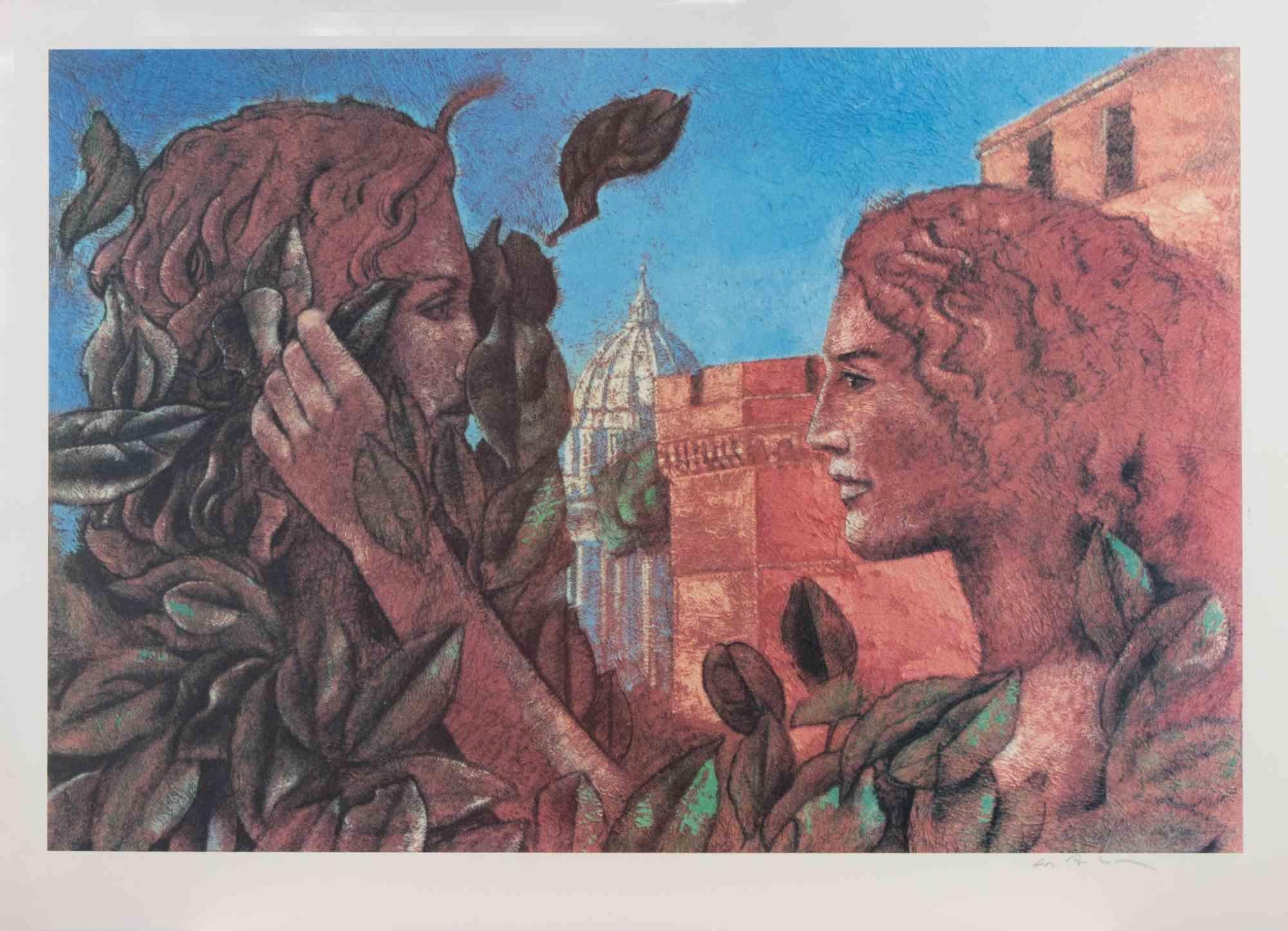Nino La Barbera - Lovers - Lithograph by Nino La Barbera - 1970s For ...
