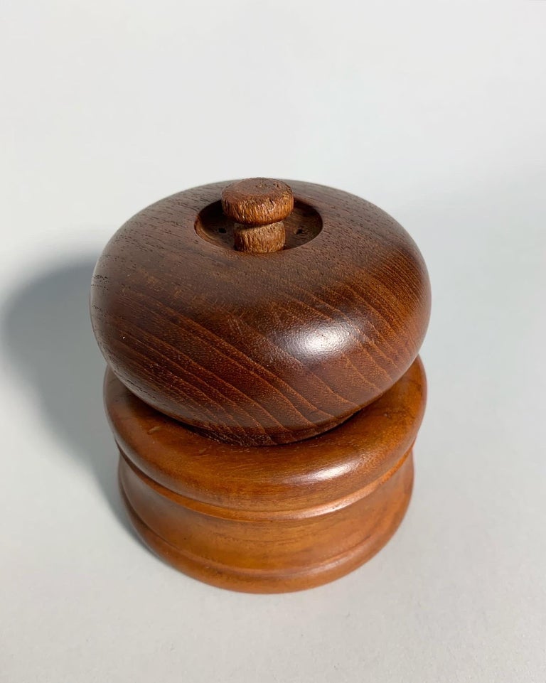 Nissen Denmark Pepper Mill Teak Integrated Salt Shaker, Mid-Century ...