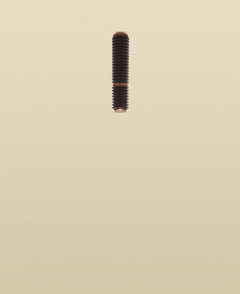 Nita Contemporary Brown Ceramic and Brushed Copper, 2 Part Modular ...