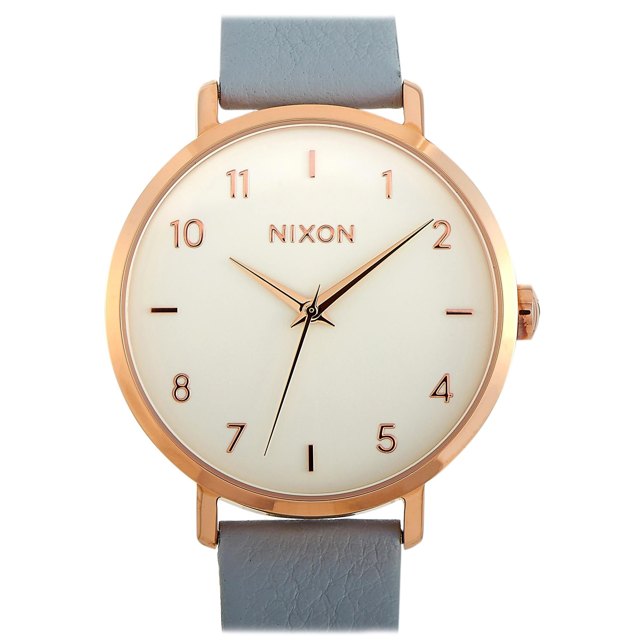 Nixon Arrow Leather Light Blue Leather Strap Watch A1091-2704-00 at 1stDibs