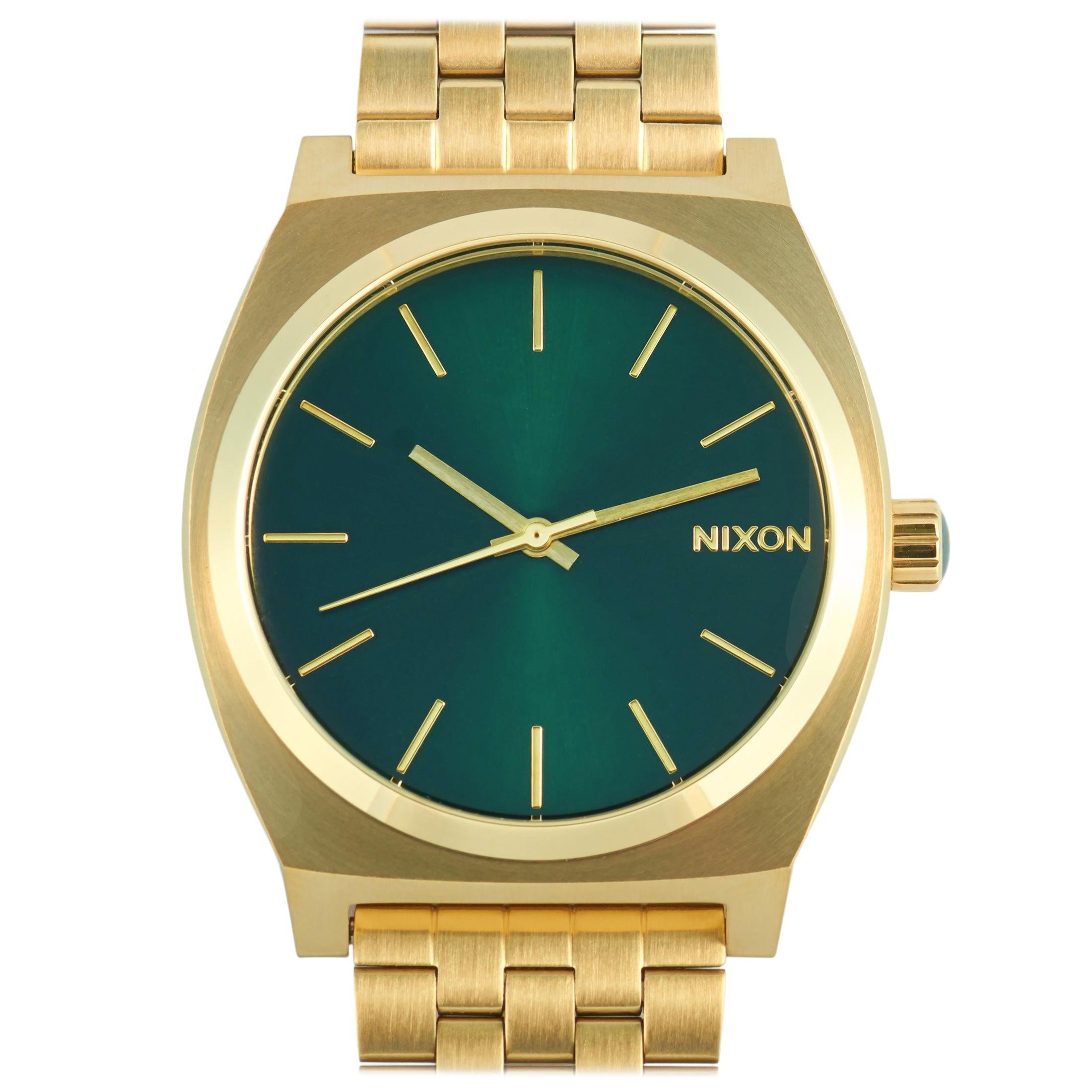 Nixon Time Teller Gold Tone Green Dial Watch A045-1919-00 at 1stDibs ...