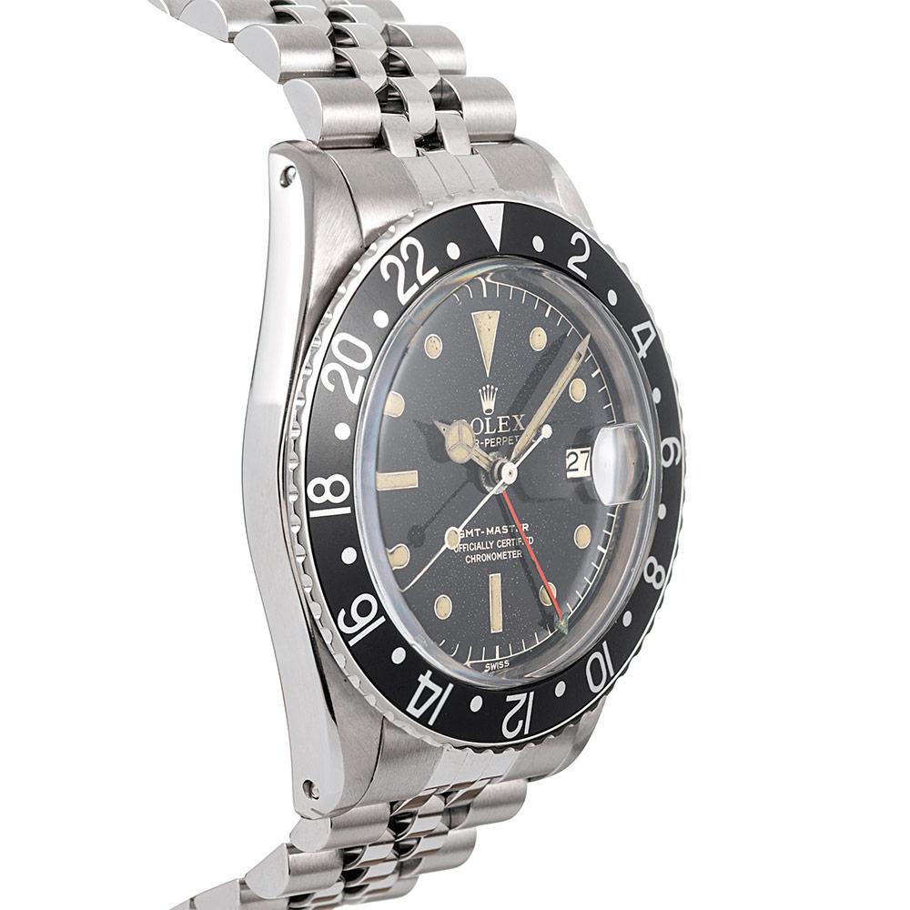 Pre-Owned “No Guard” Gilt Dial Rolex GMT Ref. #6542 with Roulette Date ...