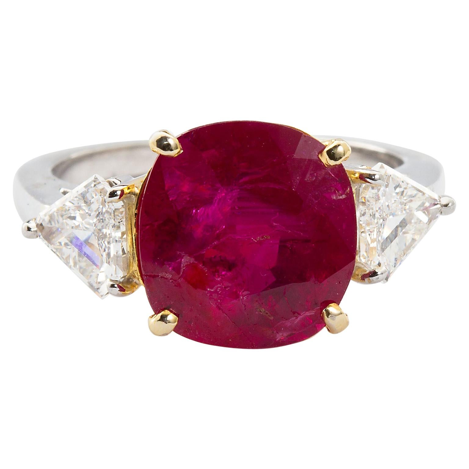 GIA Certified 4.00 Carat Ruby Diamond Ring For Sale at 1stDibs GIA Certified 4.00 Carat Ruby Diamond Ring For Sale at 1stDibs