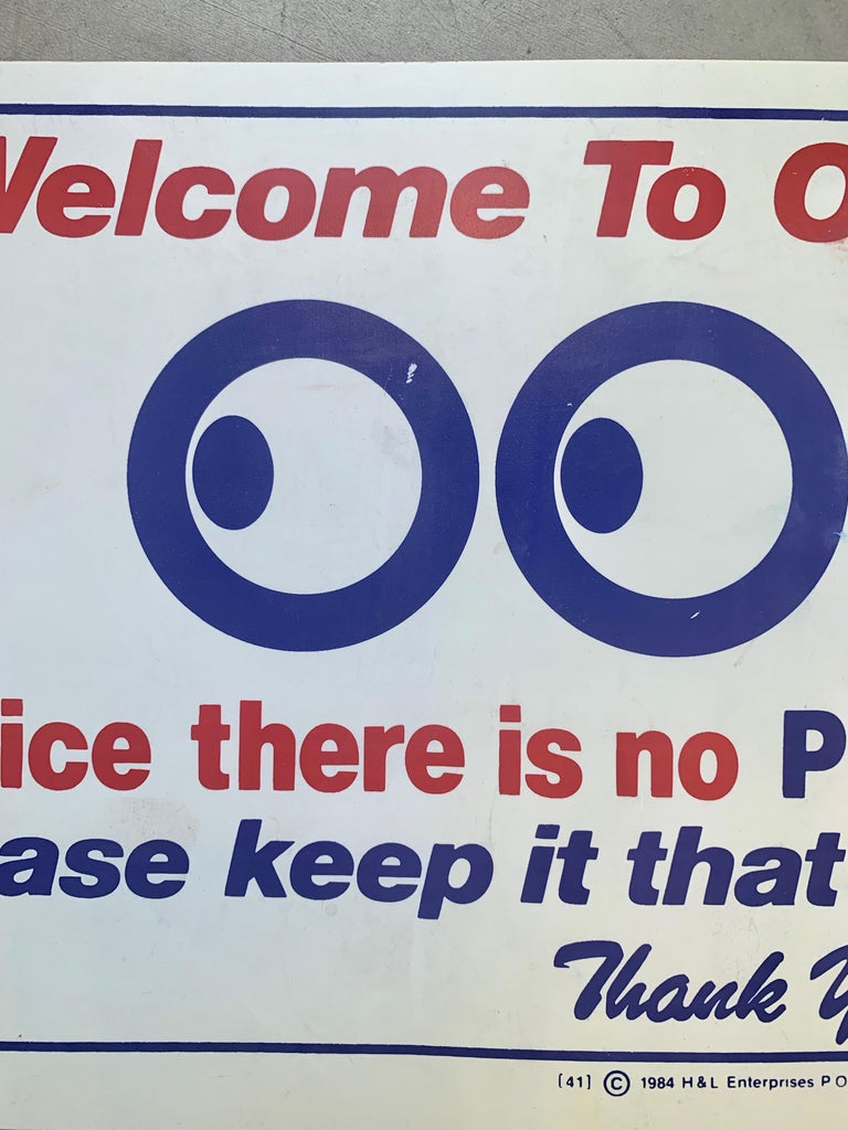 No P in Our Pool Vintage Sign at 1stDibs