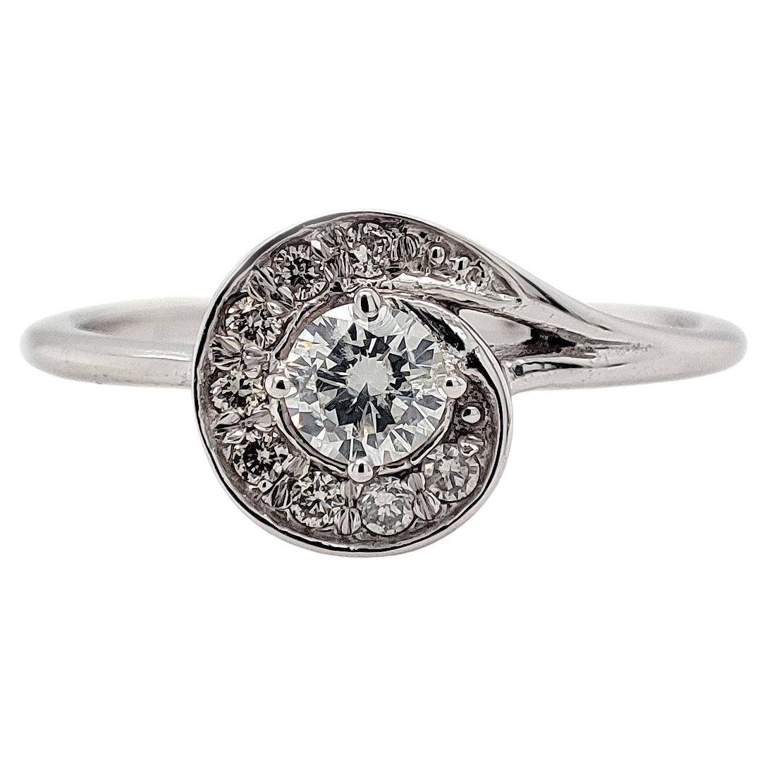 NO RESERVE 0.32CT Round Diamond 14K Yellow Gold Ring For Sale at 1stDibs