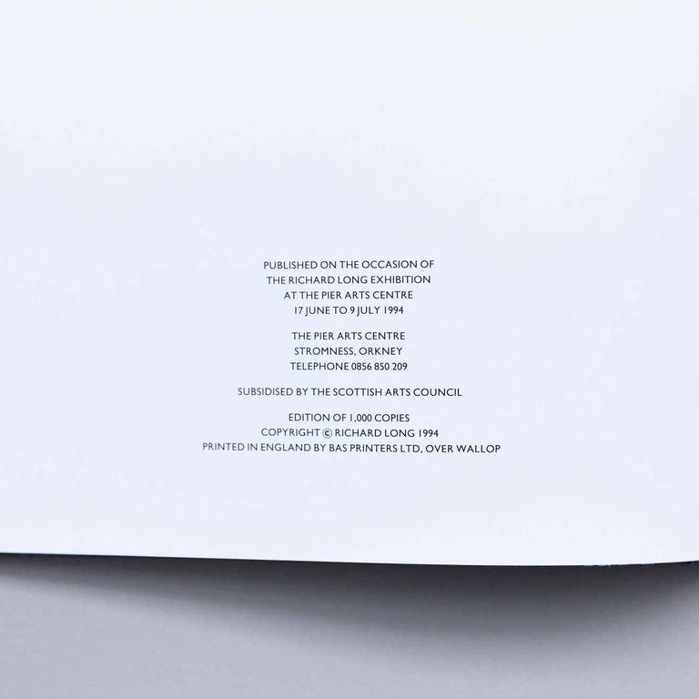 No Where, Richard Long Book Hand Signed For Sale at 1stDibs