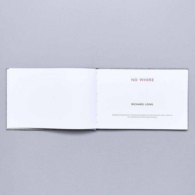 No Where, Richard Long Book Hand Signed For Sale at 1stDibs