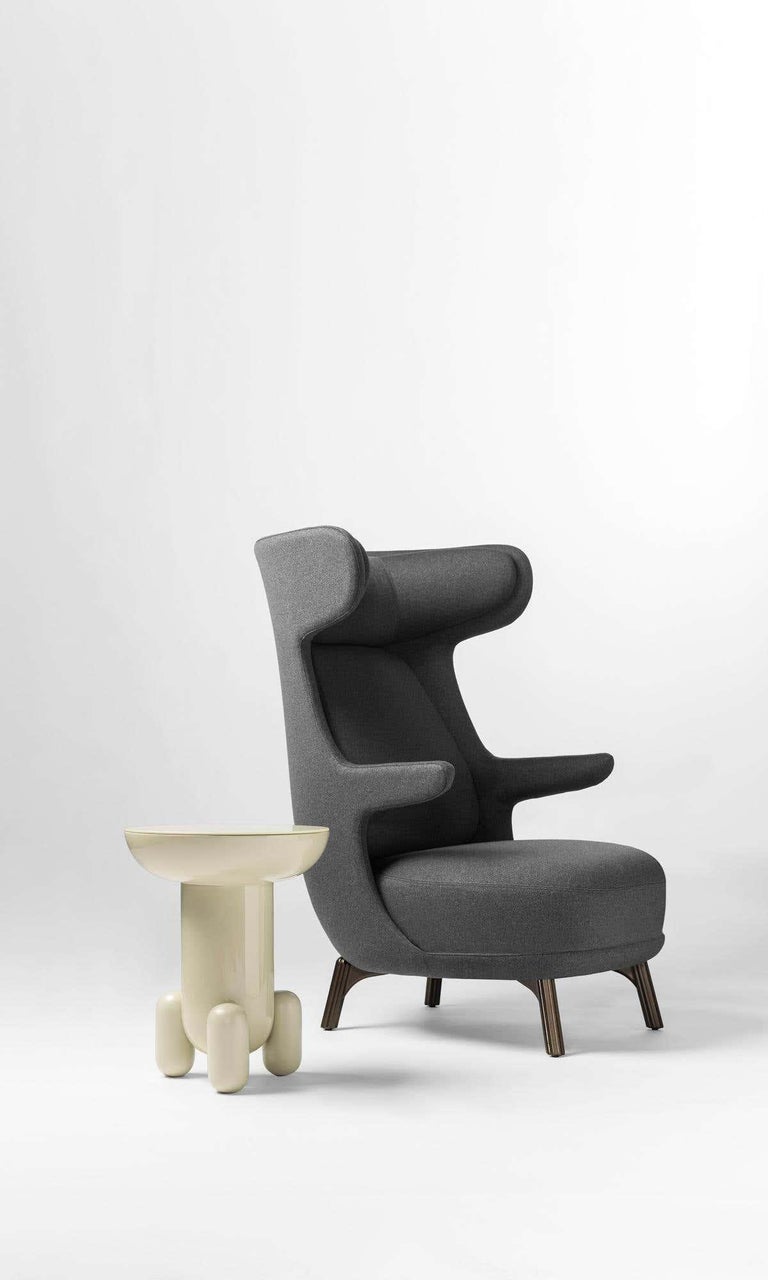 No.1 Explorer Side Table In Lacquered Fiber GlassWith Matte and Glass ...