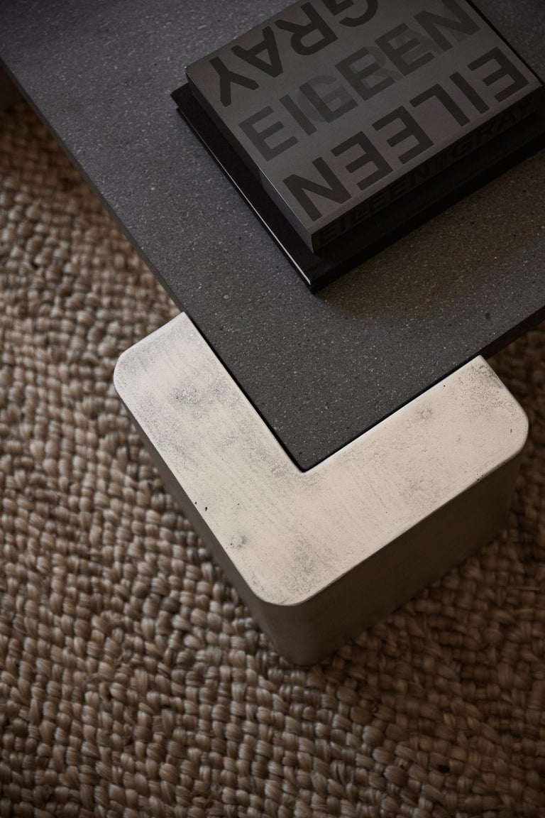 Nº 202 Sand-Cast Aluminum + Volcanic Stone Low Table by Amee Allsop ...