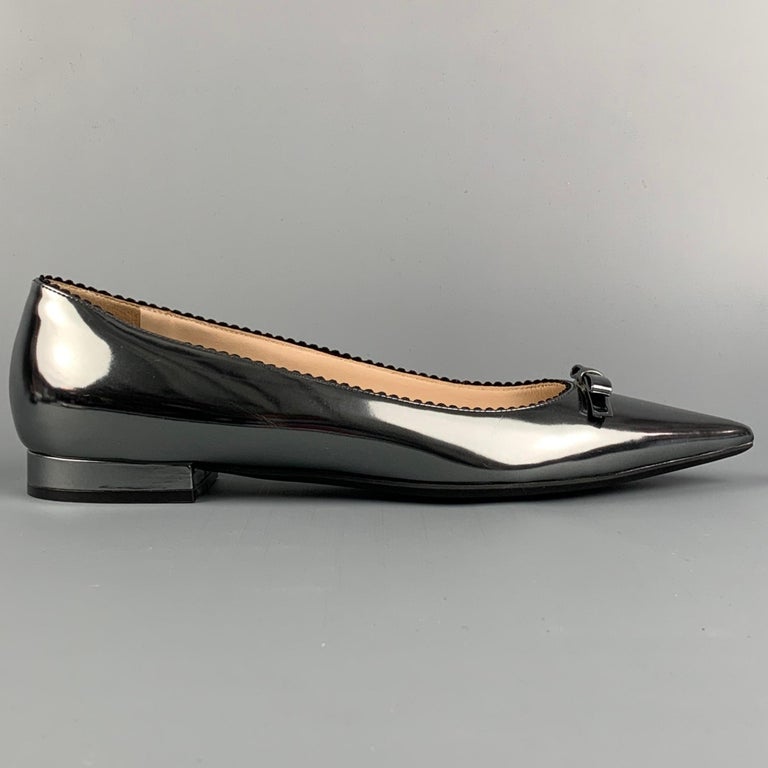 Nº21 Size 7 Silver Leather Pointed Toe Flats For Sale at 1stDibs