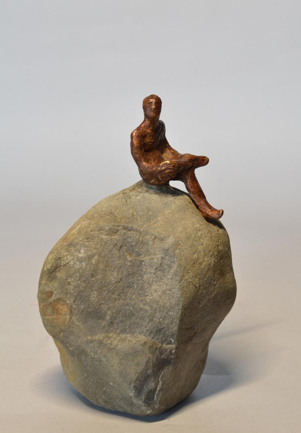 Noa Bornstein - Once Upon a Time upon a Rock- playful miniature bronze ...