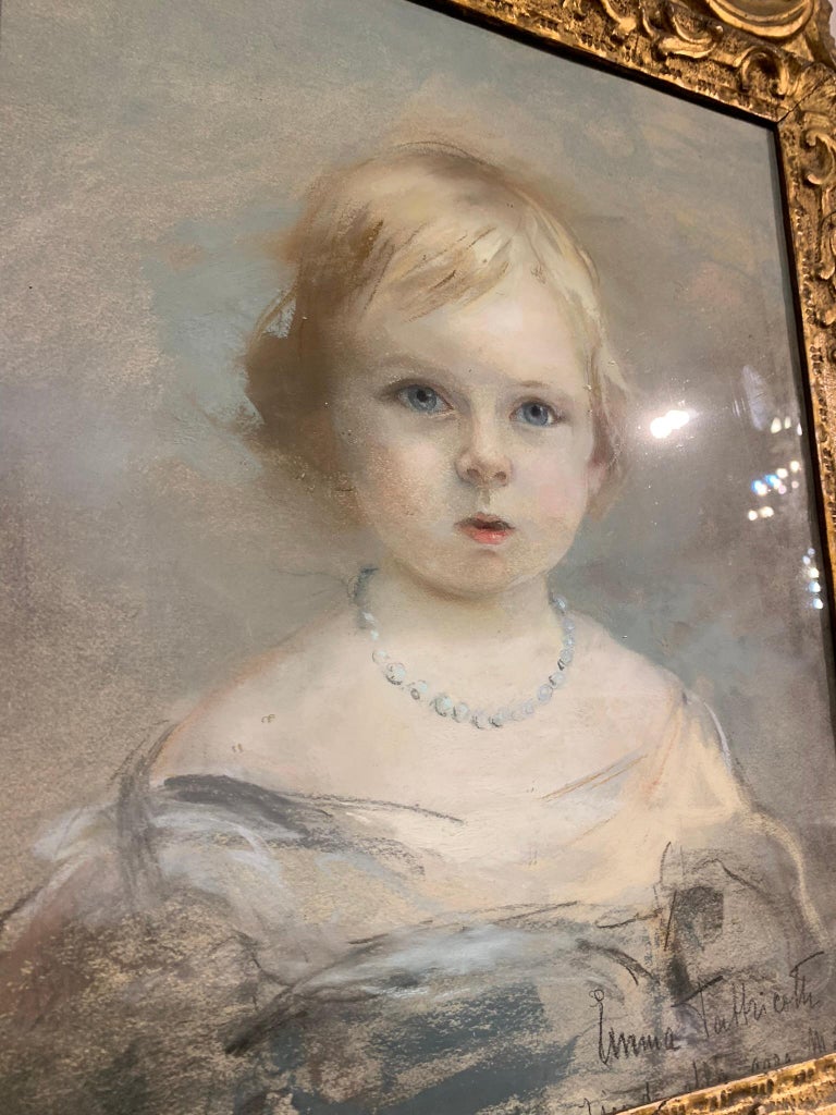 'Noble Girl', Maria Teresa Mazzei Fabbricotti, Pastel on Cardboard For ...