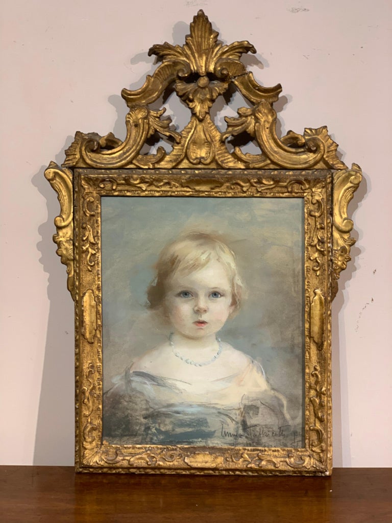 'Noble Girl', Maria Teresa Mazzei Fabbricotti, Pastel on Cardboard For ...
