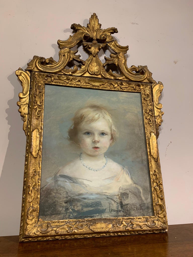 'Noble Girl', Maria Teresa Mazzei Fabbricotti, Pastel on Cardboard For ...
