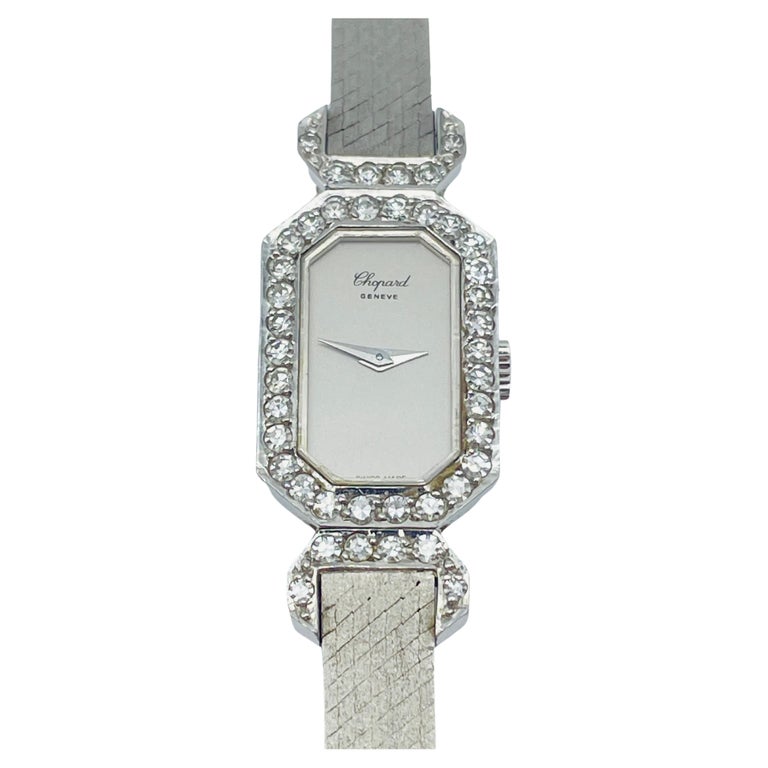 Noble Vintage Chopard Geneve 18k White Gold Ladies' Watch with Diamonds ...