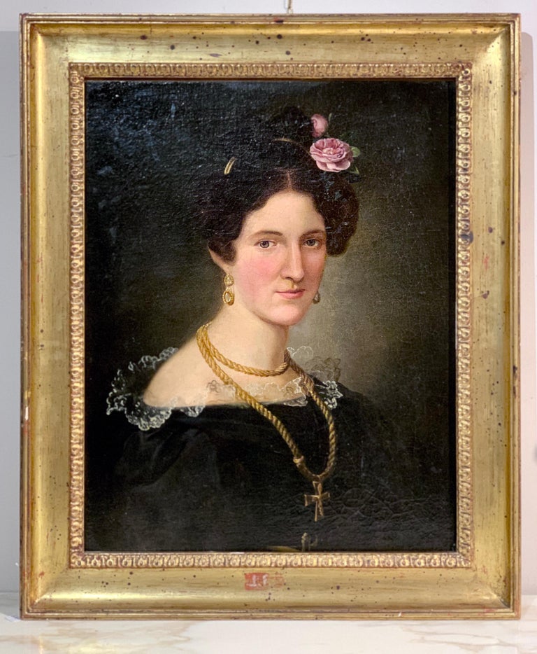 Noblewoman Portrait, Oil on Canvas For Sale at 1stDibs